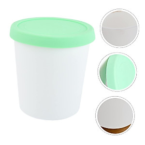 LABRIMP Multifunctional Ice Cream Buckets Reusable Yogurt Bowls Silicone Dessert Cups Storage for Kitchen