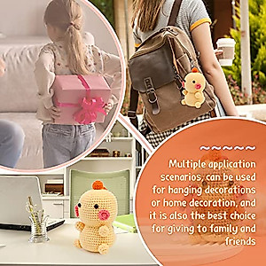 JNENERY Crochet Kit for Beginners, DIY Crochet Animal Kit, Cute Animal Kit for Kids Dinosaur Starter Pack with Yarn Balls, Crochet Hooks, Knitting Stitch Markers, Needles, Instructions for Beginners