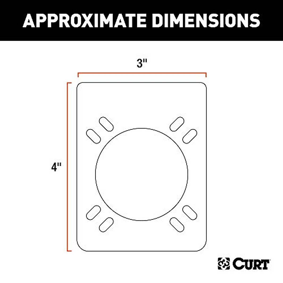 CURT 57206 Vehicle-Side Trailer Wiring Harness Mounting Bracket for 7-Way RV Blade