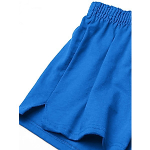 Soffe Girls' Authentic Cheer Short, Royal, Large (3-Pack)