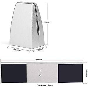 Pomojonbi Sneeze Guard Clamp Bracket, T-Shaped Desk Partition Clamp with Freestanding Base for Organic Glass or Acrylic Panel