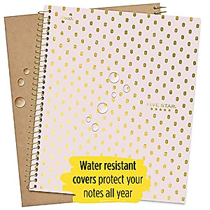 Five Star Spiral Notebook Plus Study App, 1-Subject, College Ruled Paper, 11" x 8-1/2", 100 Sheets, Design Will Vary (06348)