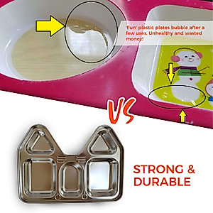 Kids Stainless Steel Section Plates