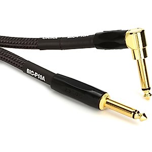 Boss BIC-P10A Premium Angled-to-Straight Instrument Cable - 10-foot
