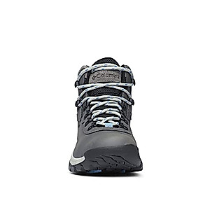 Columbia womens Newton Ridge Plus Waterproof Hiking Boot, Quarry/Cool Wave, 8 US