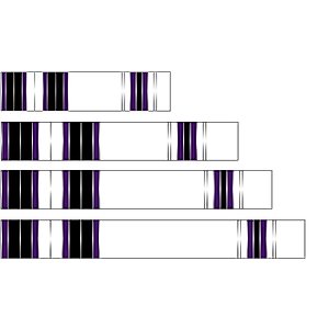 White Water Archery Non-Laminated Purple Traditional 9 Crest Arrow Wraps 15 pk Choose Length Width (9, 1.25)
