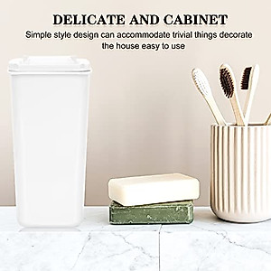 OUNONA Mini Curbside Trash and Recycle Can 4pcs Desktop Organizers Pen Holder Pencil Cup Mini Storage Containers for Office Supplies