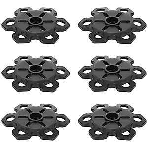 Cosmos 6 Pcs Trekking Pole Replacement Tips Walking Stick Tips Ski Poles Basket Snowflake Basket Mud Ski Basket Powder Baskets Rubber Feet Replacement Accessory for Hiking, Climbing, Camping, Ski