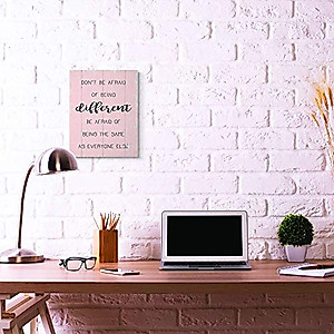 Stupell Industries Don't Be Afraid Pink Wood Texture Inspirational Word, Design by Artist Daphne Polselli Wall Art, 16 x 20, Canvas