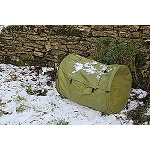 Tierra Garden Haxnicks Roll-Mix Composter, Compost Tumbler, Green, 41-Gallon Capacity (26 Inches Wide), Home Compost with Simple Compost Bin, Compost Bins Outdoor, 50-1500