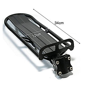 KUYYFDS,Bike Rack Bicycle Aluminum Touring Carrier Frame Mounted for Heavier Side Loads Black 1pc Bike Rack Bike Accessories Bike Fender