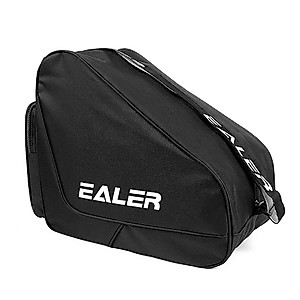 EALER Heavy-Duty Ice Hockey Skate Carry Bag, Adjustable Shoulder Strap-Black