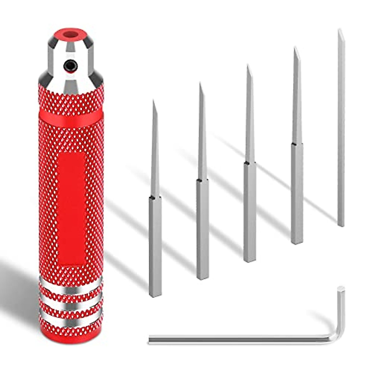 FPVERA 5 IN 1 Prime Model Scriber Gundam Resin Carved Scribe Line Hobby Cutting Tool Chisel (0.2/0.4/0.6/0.8/1.0mm)