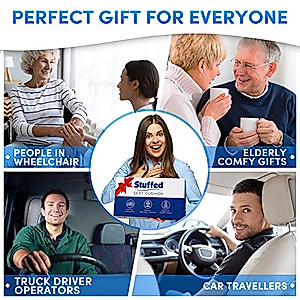 Stuffed Seat Cushion for Office Chair, Large Memory Foam Seat Cushion for Long Sitting, Butt Pillow for Lower Back, Coccyx, Tailbone Pain Relief