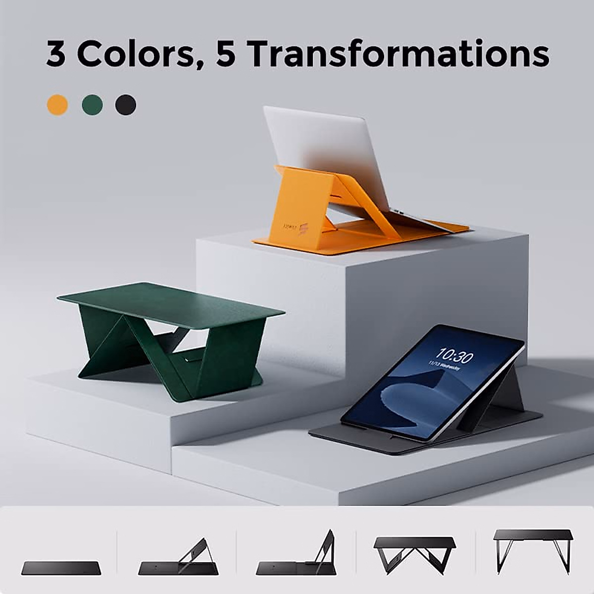 【𝟲-𝙞𝙣-𝟭 𝙋𝙤𝙧𝙩𝙖𝙗𝙡𝙚 𝘿𝙚𝙨𝙠】 iSwift Pi Lap Desk,Laptop Desk for Bed, Adjustable Laptop Stand for Home Office,Invisible Bed Table,[2022 Best Solution for Work from Home]