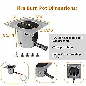 BBQ-PLUS Auger Motor, Grill Induction Fan, Fire Burn Pot and Hot Rod Ignitor Kit Replacement for Pit Boss and Traeger Wood Pellet Grill with Screws and Fuse