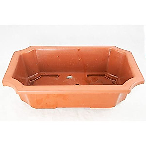 3 Pcs Used Rectangular Plastic Bonsai / Succulent Pots - 11.25"x 7.75"x 2.75"