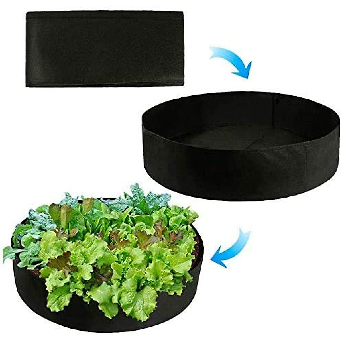 M MAIUS Potato Grow Bag, 15/50/100 Gallon Grow Bag Raised Garden Bed Bag Round Breathable Planting Grow Container for Potato Tomato Carrot