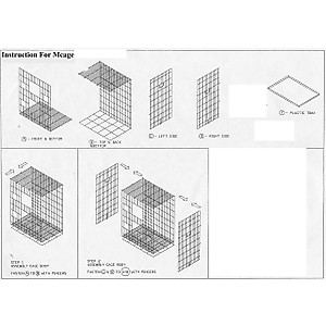 55" Extra Large 5 Levels 3/8-Inch Tight Wire Spacing Guinea Pig Sugar Glider Animal Wire Chew Free Cage with Removable Rolling Stand