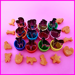 Vegetable Cutter Shapes Set, 12pcs, Mini Cookie Cutters Set Fruit Cookie Pastry Stamps Mold -for Kids Baking and Food Supplement Accessories