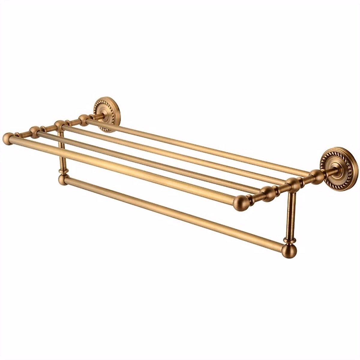 Towel Rack Antique Towel Rack Hanger, Copper Towel Rack, Bathroom Toilet Perforated Towel Rail, Bronze Towel Holder Towel Shelf