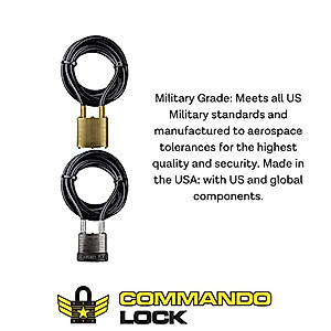Commando | Cable Lock Steel | Military-Grade | 8 Ft.