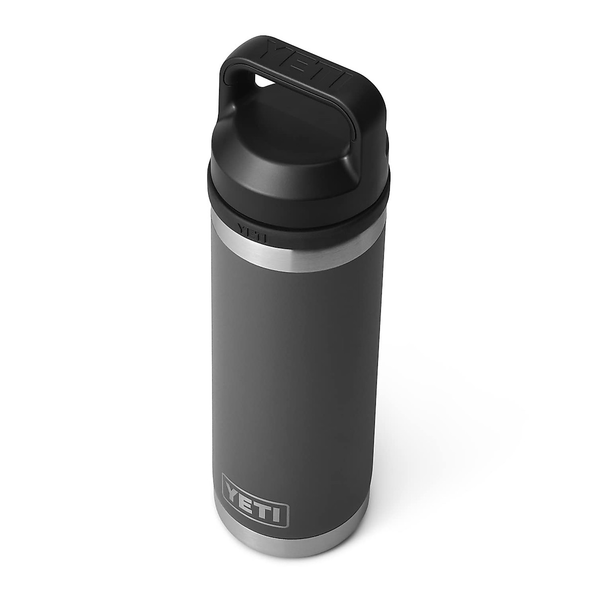 YETI Rambler 18 oz Bottle, Vacuum Insulated, Stainless Steel with Chug Cap, Charcoal