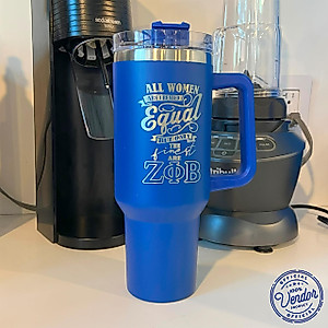 BBGreek Zeta Phi Beta Official Vendor - Stainless Steel Insulated Tumbler - 40 oz - Sorority Paraphernalia