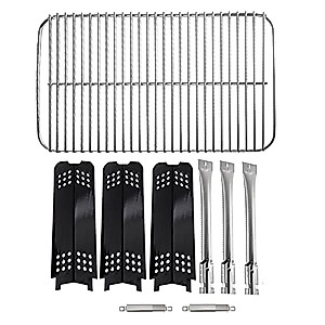 BBQration Replacement Kit for Char-Broil Classic 360 3-Burner, G320-0200-W1, G215-0203-W,463742418, Cooking Grate, Burner, Heat Plates Shield Tent, Crossover Tube