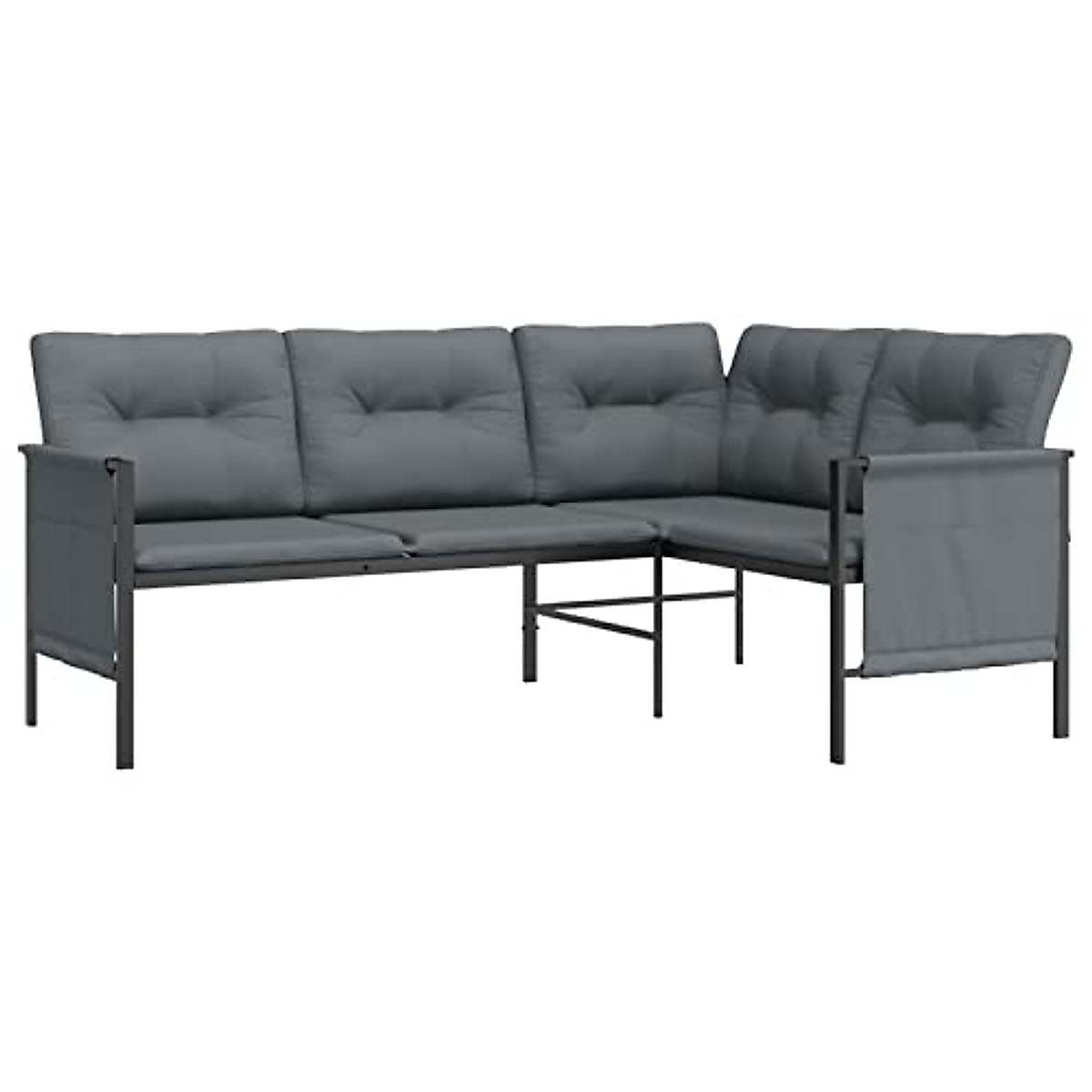 qiangxing 2 Piece Patio Dining Set Outdoor Patio Dining Set Outdoor Patio Furniture Patio Set Patio Table and Chairs Set Anthracite Steel