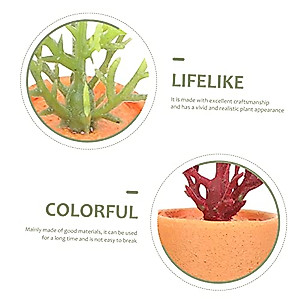 IMIKEYA 30 pcs Mini Flower Pot Succulents Artificial assesseries Artificial Succulent Plant Faux Floral Fake Potted Plant Mini Plant pots Mini Decoration Artificial Mini Potted Plants Moss