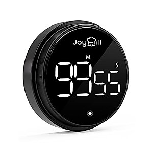 Revolutionary Digital Kitchen Timer: Large LED Display, 3 Volume Levels, Magnetic & Portable - Ideal for Cooking, Teaching, Fitness, & More!(Black)