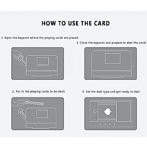 PRABOS Automatic Poker Card Dealer, 360°Rotating Fully Automatic Card Dealer Robot Poker Machine, Maximum Deal 2 Decks, Maximum 8 Players, Suitable for Friends Gatherings, Casinos