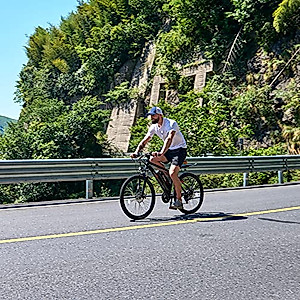 Viribus Electric Bike, 26 inch Electric Mountain Bike for Adults with Throttle, 21 Speed Electric Bicycle, 25 mph E Bike with 48V Removable Battery, Disk Brakes, Adjustable Seat, eBike Men Women