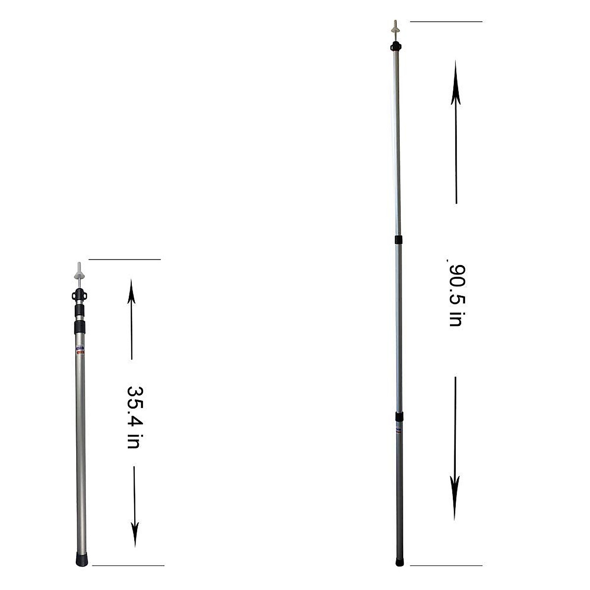 SUFTMUOL Telescoping Tarp Poles Set of Two, Adjustable Aluminum Rods for Tent Fly Camping Shelter Awning RV Car & Motorcycle Camping, Portable, Lightweight Replacement Tent Poles with Zipper Bag