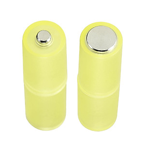 uxcell AAA to AA Battery Adapter Battery Converter Cases Holder Shell with Metal Contacts on Two Bottom Yellow 4 Pcs