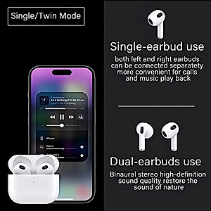 FULAI Wireless Earbuds Wireless Bluetooth 5.3 Headphones Noise Cancelling Fast Charging IPX7 Waterproof Ear Buds Stereo Earpods Sports in-Ear Earphones for Earbuds