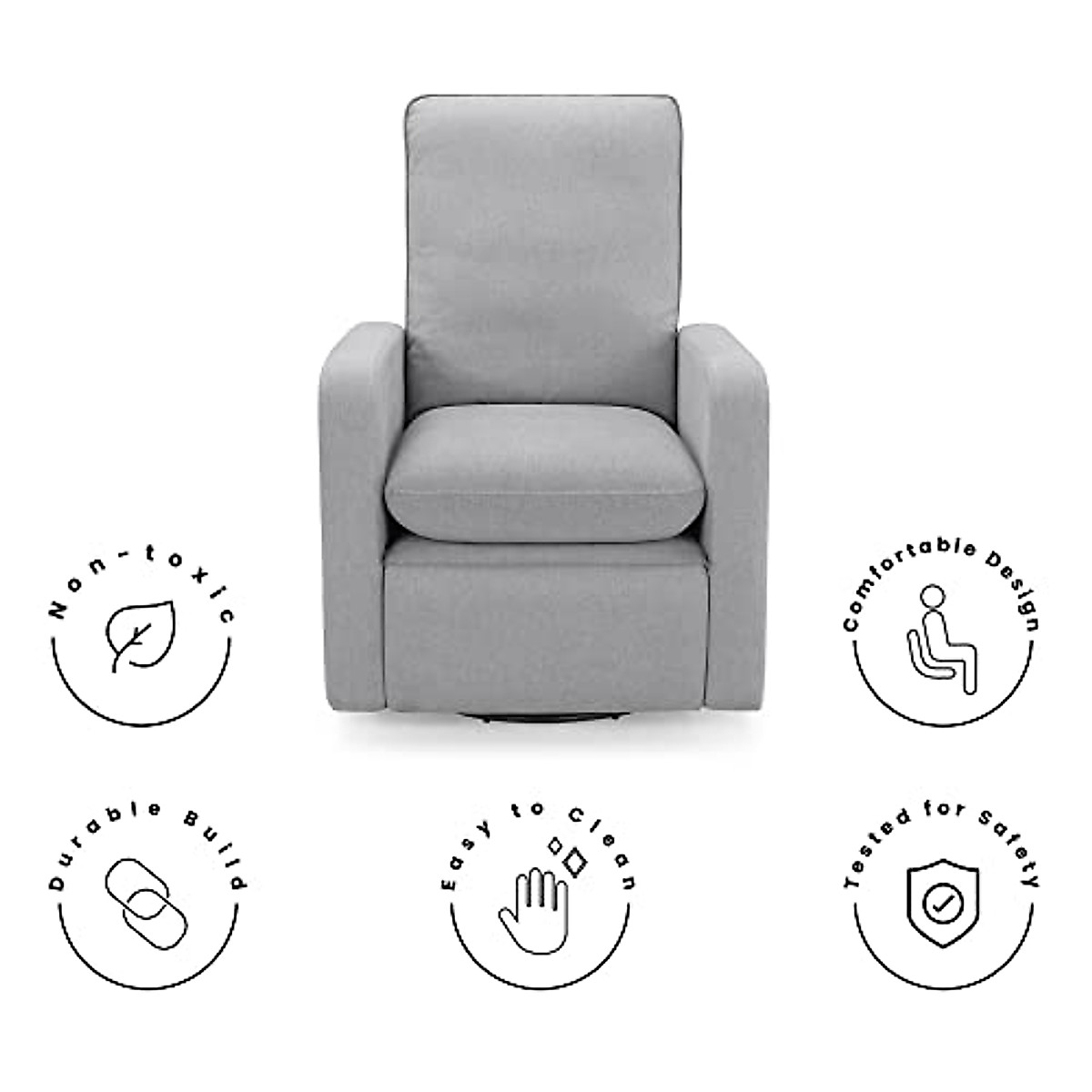 GAP babyGap Cloud Recliner with LiveSmart Evolve - Sustainable Performance Fabric, Grey