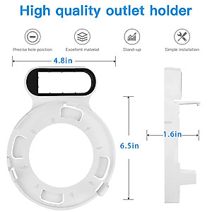 Outlet Holder Mount for TP-Link Deco M5, TP-Link Deco P7 Whole Home Mesh WiFi System, Sturdy Wall Mount Bracket for TP-Link Home WiFi by Koroao (1-Pack)