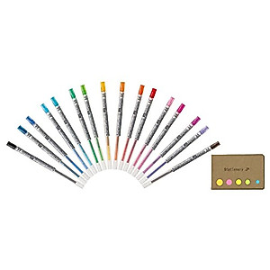 Signo Gel Ink Refills for Style Fit Gel Multi Pen 0.5mm 16 Color Ink, Sticky Notes Value Set