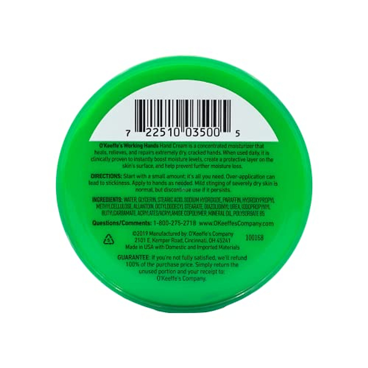 O'Keeffe's Working Hands Hand Cream, 3.4 oz., Jar