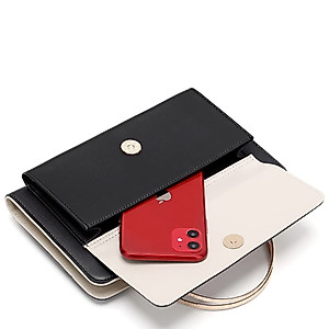 Trendeology Authentic Frida Kahlo Print Wallet Handle Purse Crossbody Bag (Baby Frida Cartoon Series - Black)