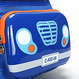 Russel Molly Personalized 3D-cartoon Bus Kids Preschool Backpack - Kindergarten Backpack for Boys, Small Bookbag for Toddlers (Ages 3-6)