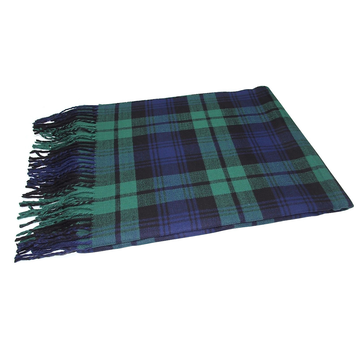 NY GOLDEN FASHION Women Oversized Scottish Clan Tartan Plaid Cashmere Feel Shawl Wrap Winter Scarf (Green Tartan)