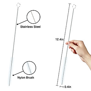 Straw Cleaner Brush for Stanley 40 30oz Straws,Straw Cleaner for Simple Modern Straw, 10 Pack Cleaning Brush,Straw Cleaner Brush Extra Long 12.4 Inch for Stainless, Silicone, Glass and Plastic Straws