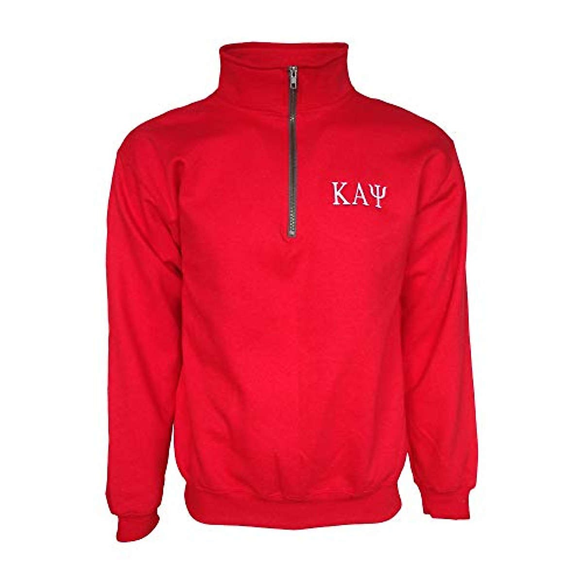 Mega Greek Mens Kappa Alpha Psi Fleece Quarter Zip Pullover Medium Red