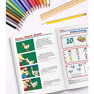 Spectrum 1st Grade Reading Comprehension Workbook, Ages 6 to 7, Reading Grade 1, Letters and Sounds, Sight Words Recognition, and Nonfiction and Fiction Passages - 158 Pages (Volume 20)