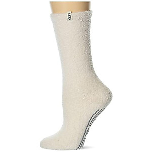 UGG Women's Paityn Cozy Gripper Crew Sock, Cream, O/S