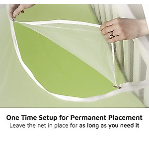 AmazingHind Mosquito Insect Net for Crib, Cot Bed with Zipper - Crib Climbing Prevention & Pet Barrier - Color: Peach (Crib Net)