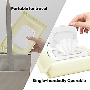 Reusable Wipe Lid for Baby Wipes Refill, Reusable for Over 1 Year, Replacement Cover Cap for Non Flip Top Wipes, Open Top Diaper Wipes, 2 Pcs
